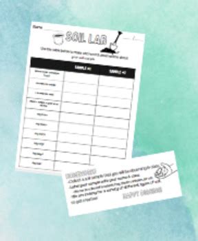 Soil Lab Poster Project By Stemwithflem TPT