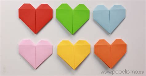 Corazón De Papel Tarjeta De San Valentín Origami Papelisimo