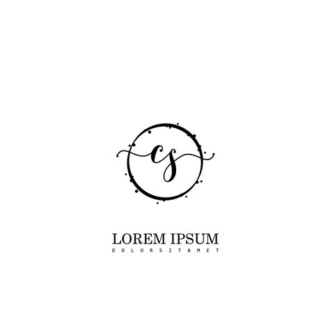 Initial Cs Handwriting Logo Vector 25426234 Vector Art At Vecteezy