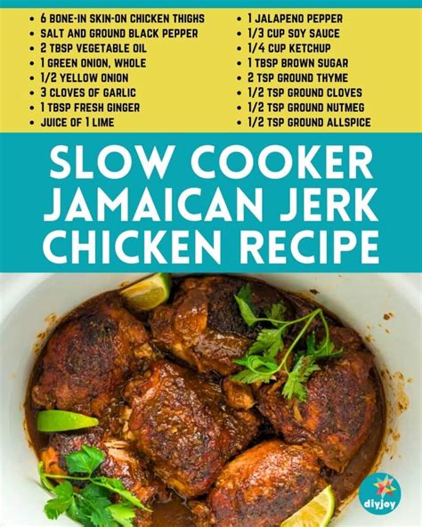 Slow Cooker Jamaican Jerk Chicken Recipe Diy Joy