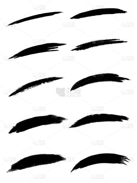 毛笔肌理笔触元素