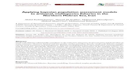 Pdf Applying Bayesian Population Assessment Models To Dokumentips