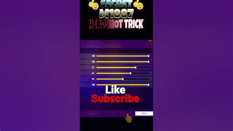 Secret M1887 Headshot Trick Freefire Games Grandmaster Youtube