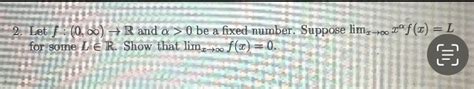 Solved Let f R and α be a fixed number Suppose Chegg com
