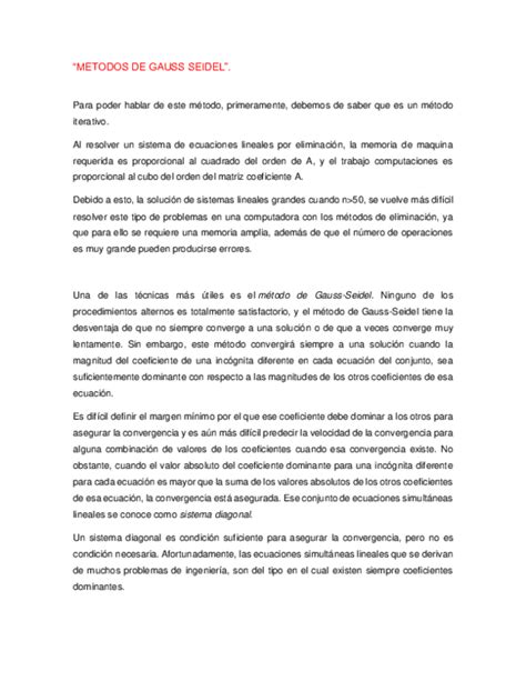 Doc Metodos De Gauss Seidel
