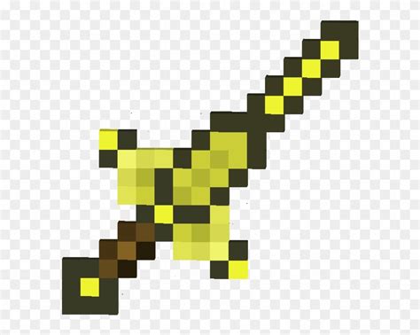 Minecraft Gold Sword Png Minecraft Machete Clipart Large Size Png My
