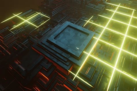 computer processor chip on a circuit board with microchips ai circuit