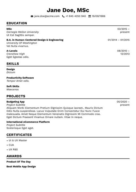 Resume Template Flowcv