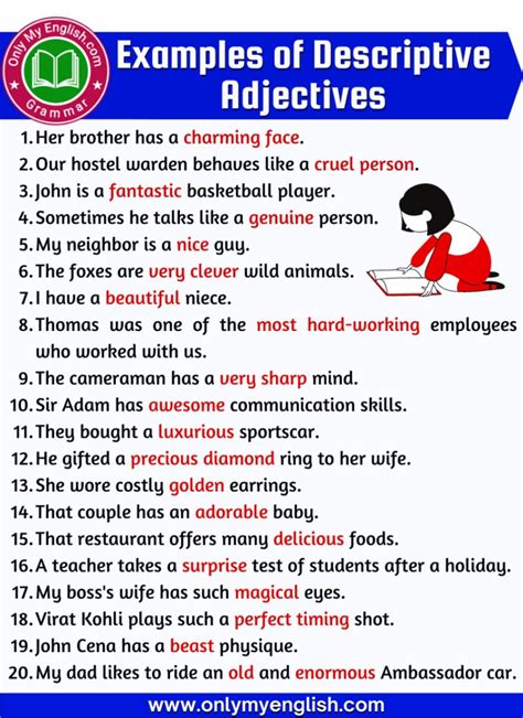 List Of Descriptive Phrases