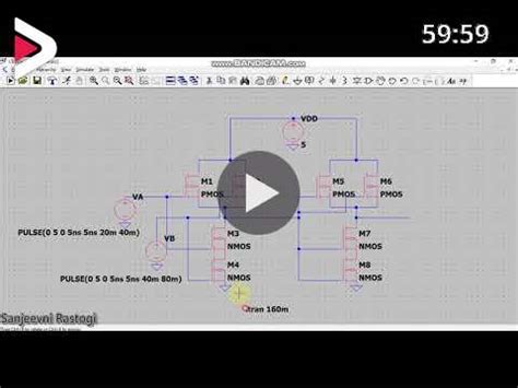 And Gate Using Cmos Nand In Ltspice Dideo