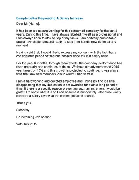 50 Best Salary Increase Letters How To Ask For A Raise ᐅ Templatelab