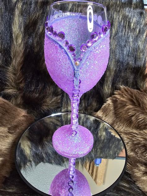 Bling Wine Glass Etsy