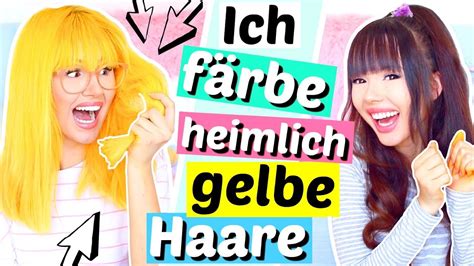 Ich Färbe Bff Heimlich Gelbe Haare 🙊 Prank Viktoriasarina Youtube