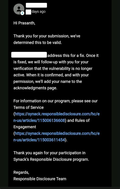 Bug Type Undisclosed Bug Category Undisclosed Target