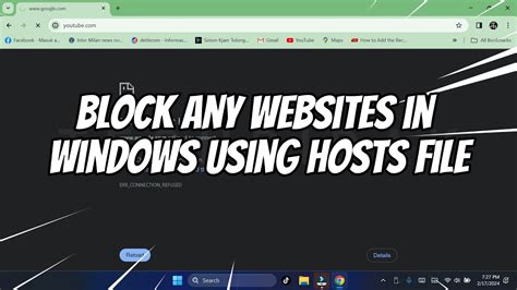 How To Block Any Websites In Windows Using Hosts File YouTube