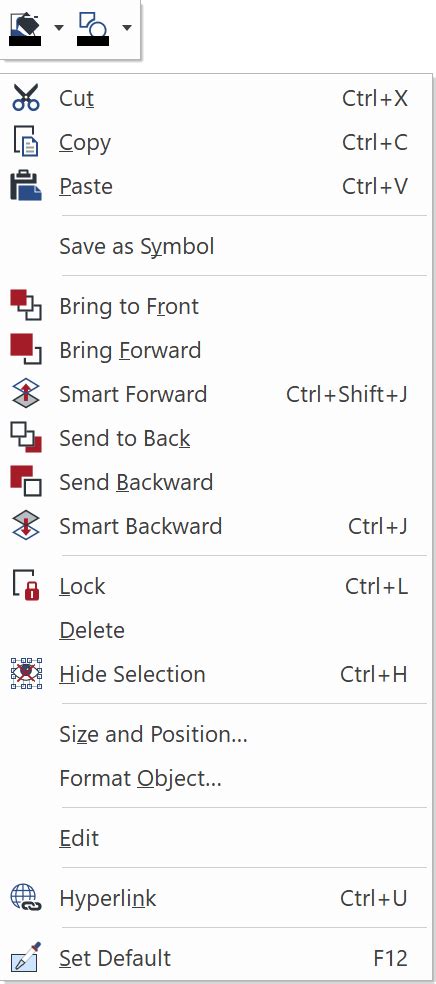 Envision Creator Using Context Sensitive Menus