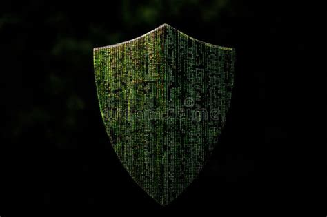 Glowing Green Shield Providing Cybersecurity And Data Protection With