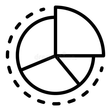 Pie Chart Icon Outline Style Stock Vector Illustration Of Element