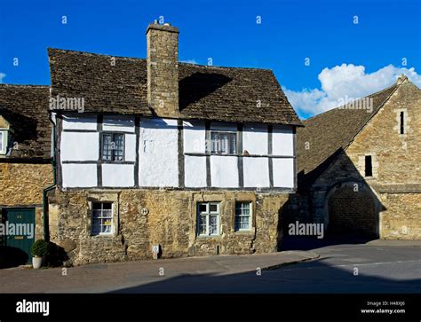Half Timbered House In The Village Of Lacock Wiltshire England Uk