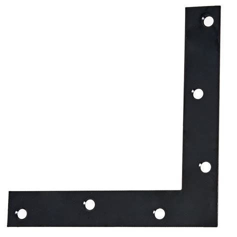 Everbilt 6 Inch Flat Corner Brace In Black 1pc The Home Depot Canada