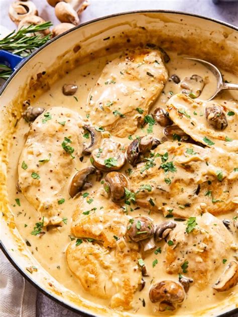 Pork Loin Steaks In Creamy Shallot And Mushrooms Sauce Video Vikalinka