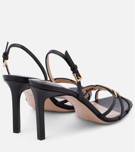 Embellished Leather Sandals In Black Tom Ford Mytheresa