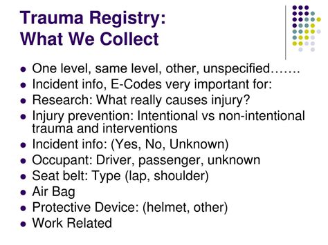 PPT Trauma Registry PowerPoint Presentation Free Download ID 750731