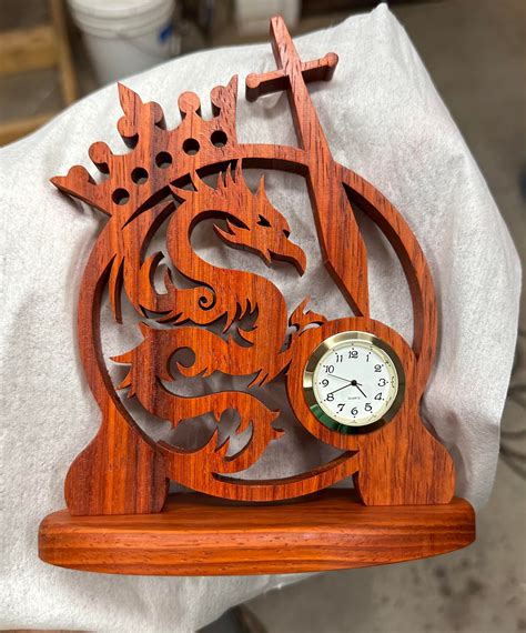 My Son Has Been Begging Me For A “dragon Clock” For A Few Weeks Made Him This One For His