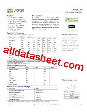 ASW220 Datasheet(PDF) - Advanced Semiconductor Business Inc.