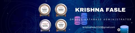 krishna fasle oracle database administrator technogrowth software