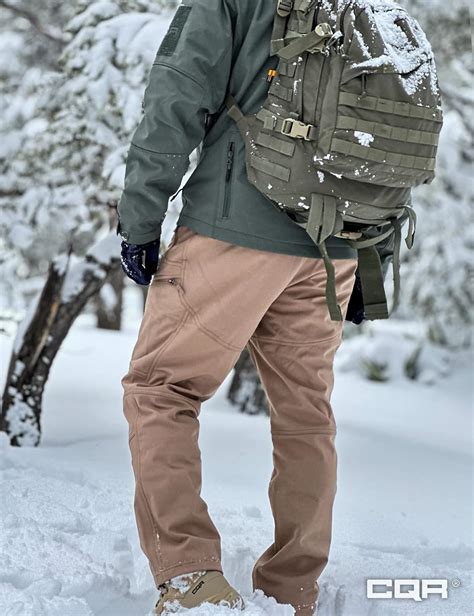 Cqr Mens Winter Waterproof Tactical Pants Softshell Fleece Lined Snow