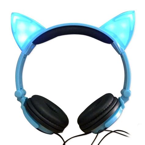 Cat Ear Headphonesdicekoo Flashing Glowing Cosplay Fancy Cat Ear