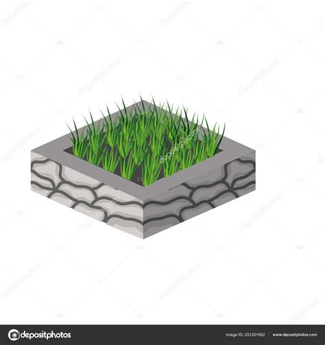 Isometric Grass Design Stock Vector Image By ©stockgiu 251201952