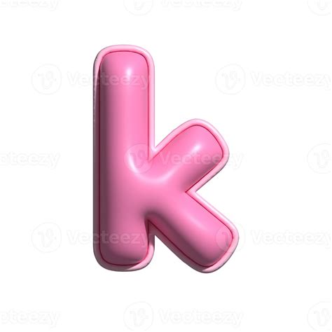 Letter K Pink Alphabet Glossy 22281555 PNG