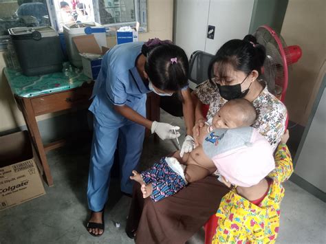 ဆိပ်ကြီးခနောင်တိုမြို့နယ်၌ မွေးကင်းစမှ တစ်နှစ်ခွဲအရွယ် ကလေးငယ်များအား