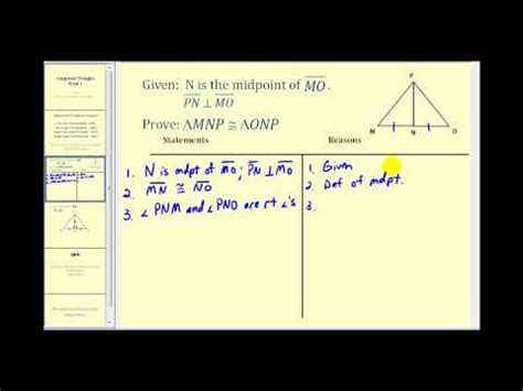 Example 1 Prove Two Triangles Are Congruent Video Geometry CK 12 Foundation