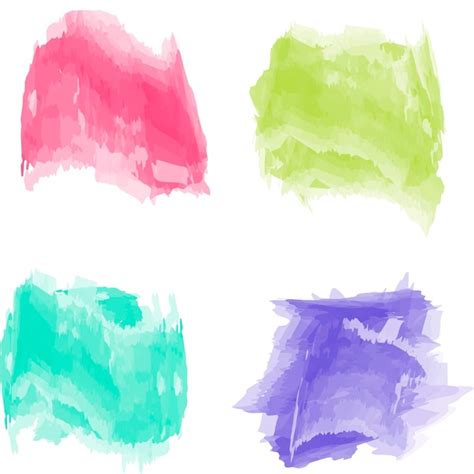Premium Vector Watercolor Stains Vector Backgrounds Set