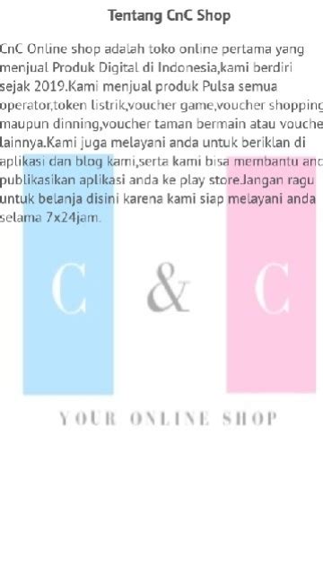 Cnc Shop Cnc Shop Menjual Produk Digital Dan Produk Fisik