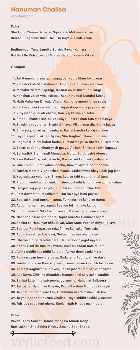 Hanuman Chalisa In English Artofit