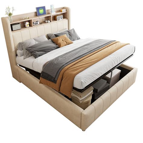 Hauss Spole Polsterbett 140x200cm Mit Led Beleuchtung Und Usb Steckdose
