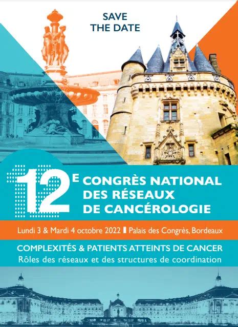 Save The Date 12e Congrès National Des Réseaux De Cancérologie 3 Et