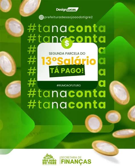 Prefeitura De São João Do Tigre Efetua Pagamento Da 2ª Parcela Do 13º