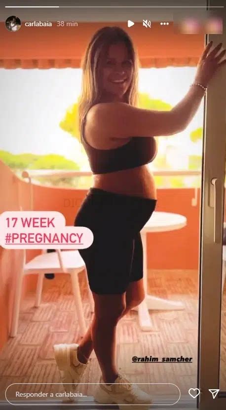 Grávida Carla Baía Surpreende Ao Mostrar Barrigão De 17 Semanas