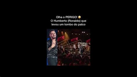 Cantor Humberto da dupla Ronaldo mostra machucado após cair de