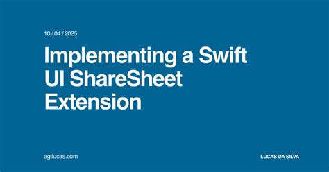 Implementing A Swift Ui Sharesheet Extension