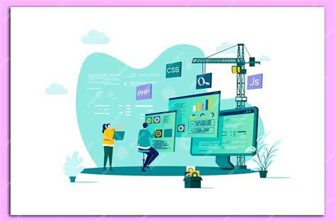 Premium Vector Web Development Concept In Flat Style