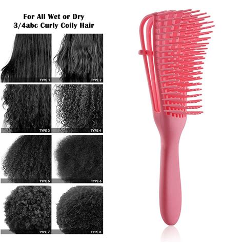 Detangling Brush For Black Natural Hair With Eight Free Moving Arms