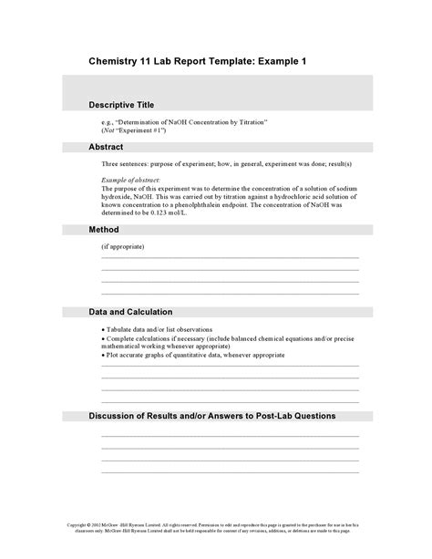 Sample Lab Report Format