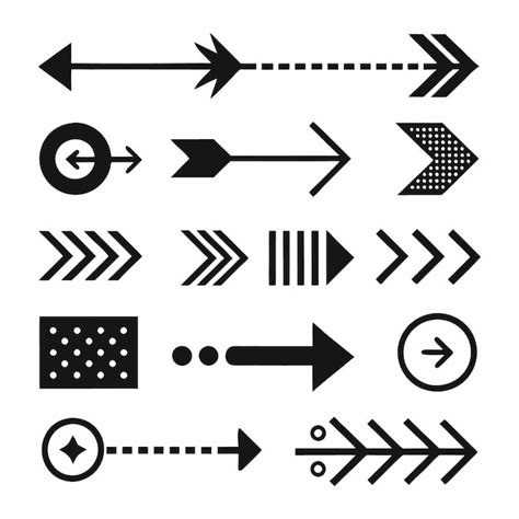 Premium Vector A Collection Of Arrows And Arrows With Arrows Pointing