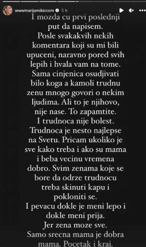 Marija Mikić O Trudnoći I Nastupanju